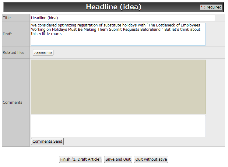 Workflow Sample: A Transparent Workflow for Drafting Newspaper Articles