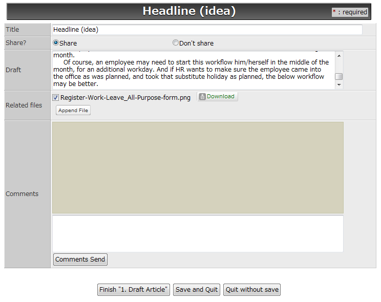 Workflow Sample: January 2011