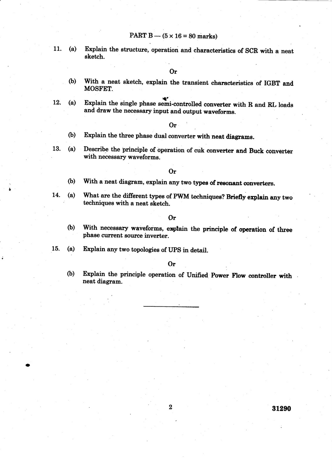 ANNA UNIVERSITY QUESTION BANK: POWER ELECTRONICS