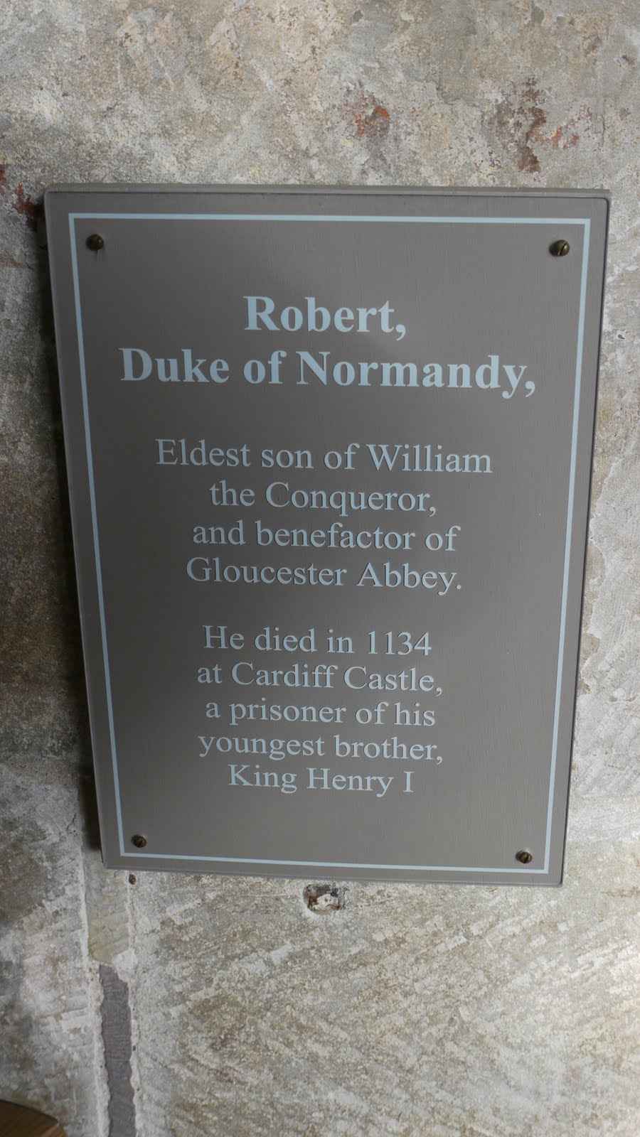 Tomb of Robert Duke of Normandy - Britain All Over Travel Guide