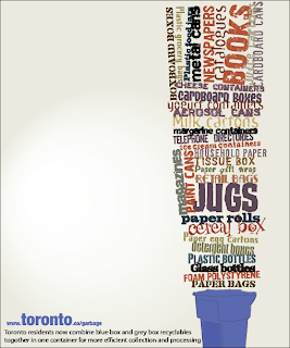 Flowls: Toronto Recycling typographic Poster