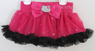 Pebbles Babies: Hello Kitty Tutu Skirt - Black and Pink -- Stock Clearance