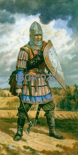 IGOR DZIS BATTLE PAINTING: Novgorod warriors end of XIV cent.