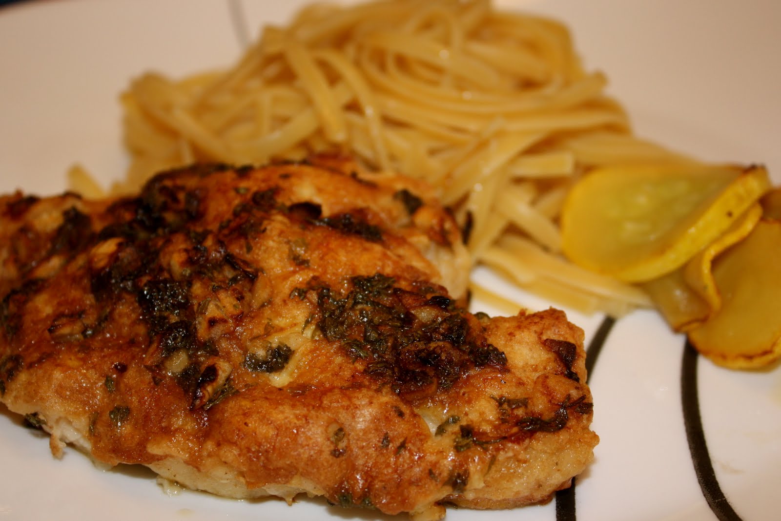 Karrissa's Kitchen: Breaded Garlic Chicken in Lemon-Butter Sauce