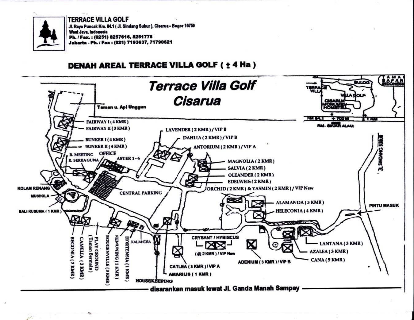 TERRACE VILLA GOLF: Peta Menuju Lokasi "Terrace Villa Golf"