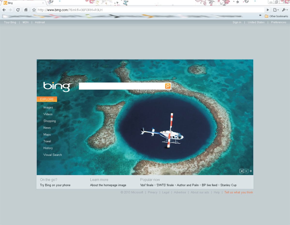 The San Pedro Sun and Visitor Guide: Blue Hole Featured on Bing