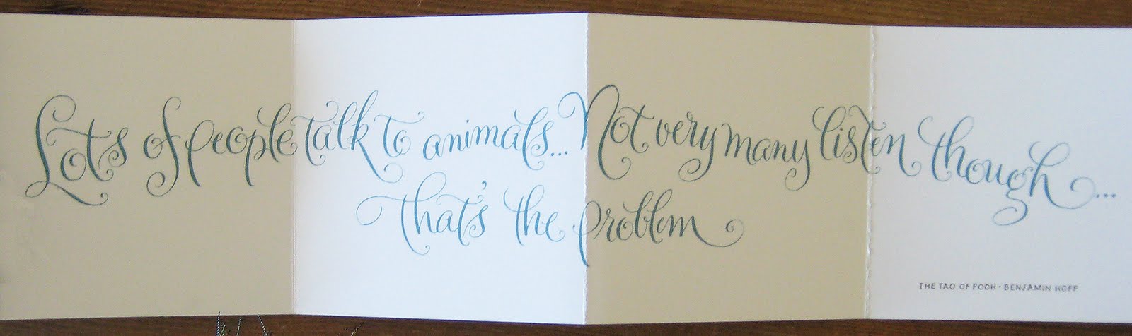 A to Z Calligraphy: Accordian Book