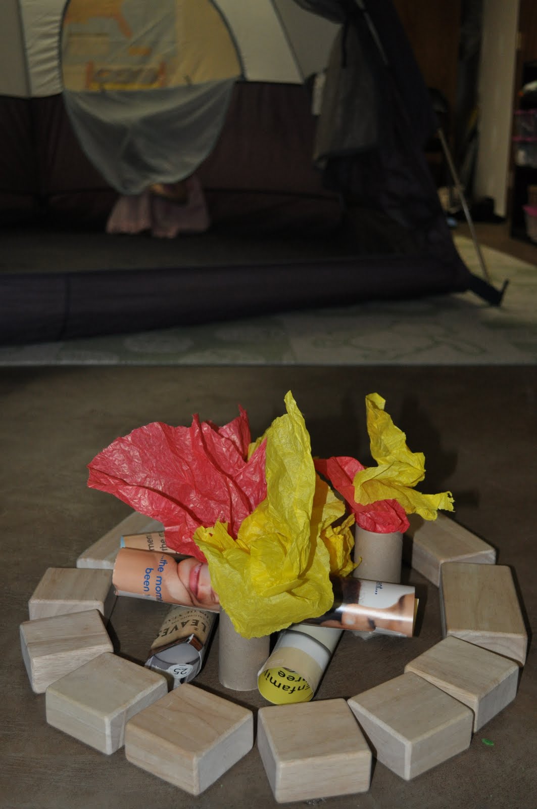 Magazine and Tissue Paper Campfire - Kids Activities | Saving Money ...