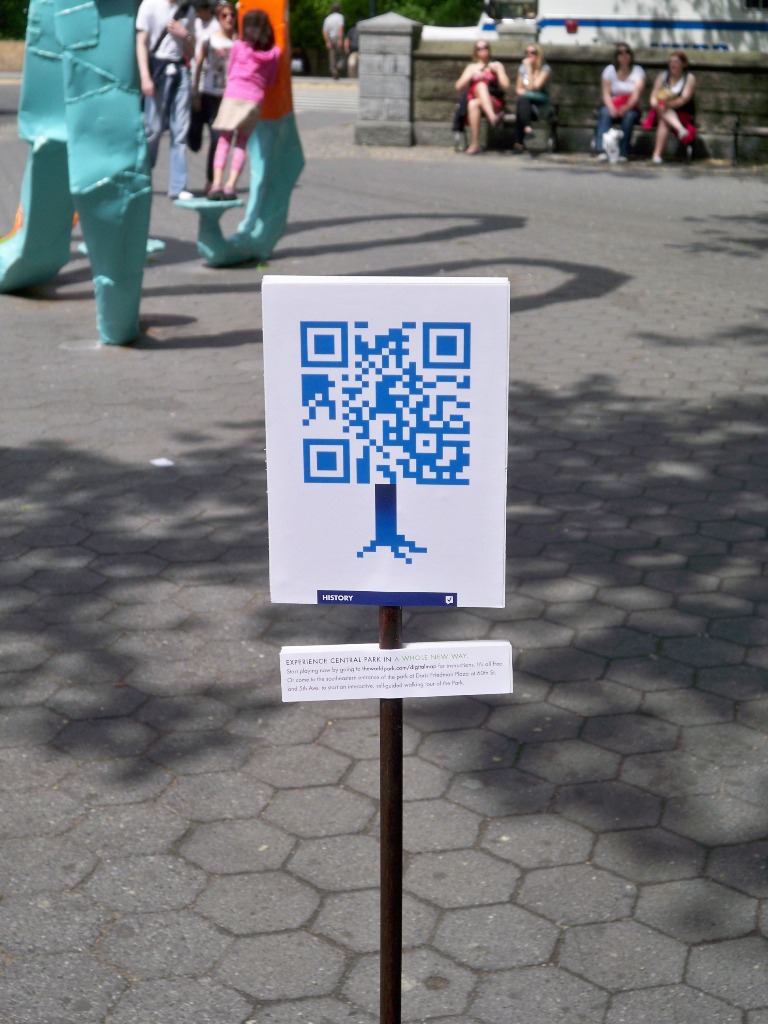 QR Codes Anywhere: QR Codes in New York's Central Park