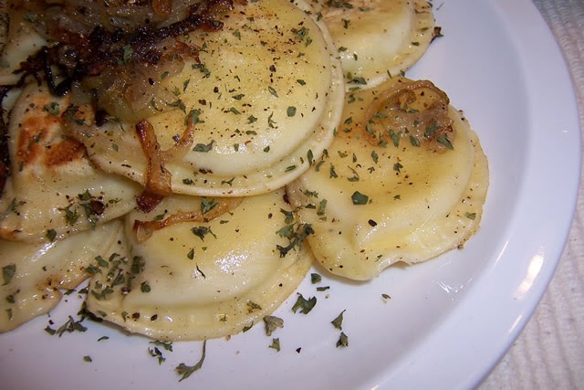Any Ideas for Dinner?: pierogi on the side