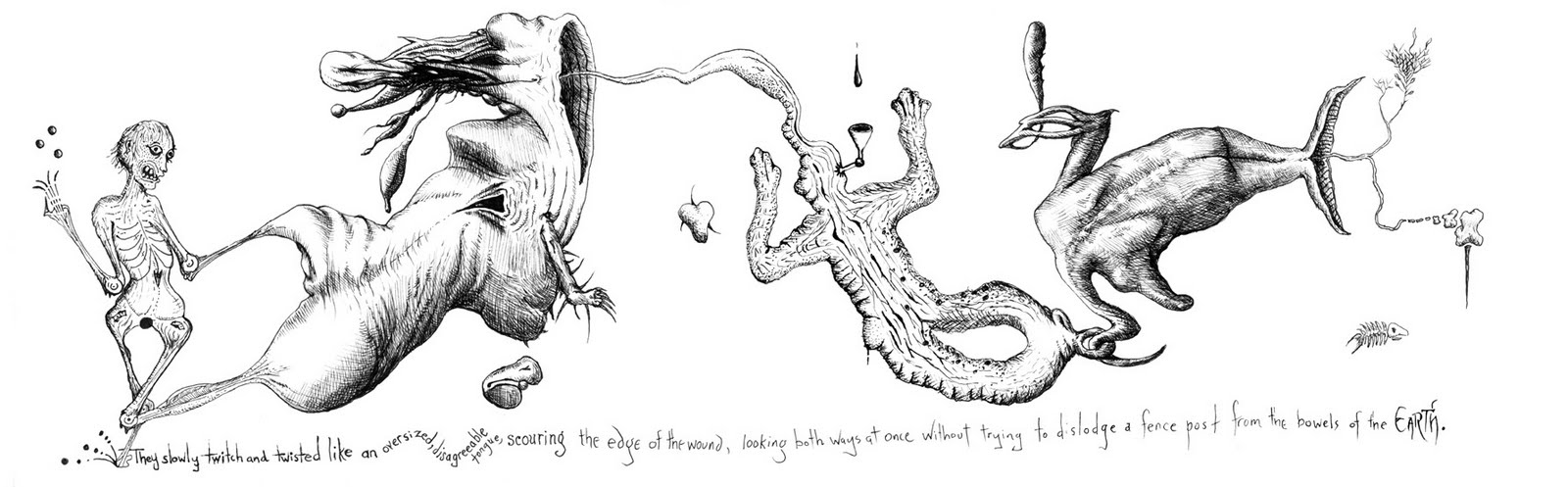 WSU Printmaking: The Exquisite Corpse will Drink the Young Wine