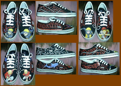 LUKISAN - PAINTING: Painted Shoes Anime - Sepatu lukis
