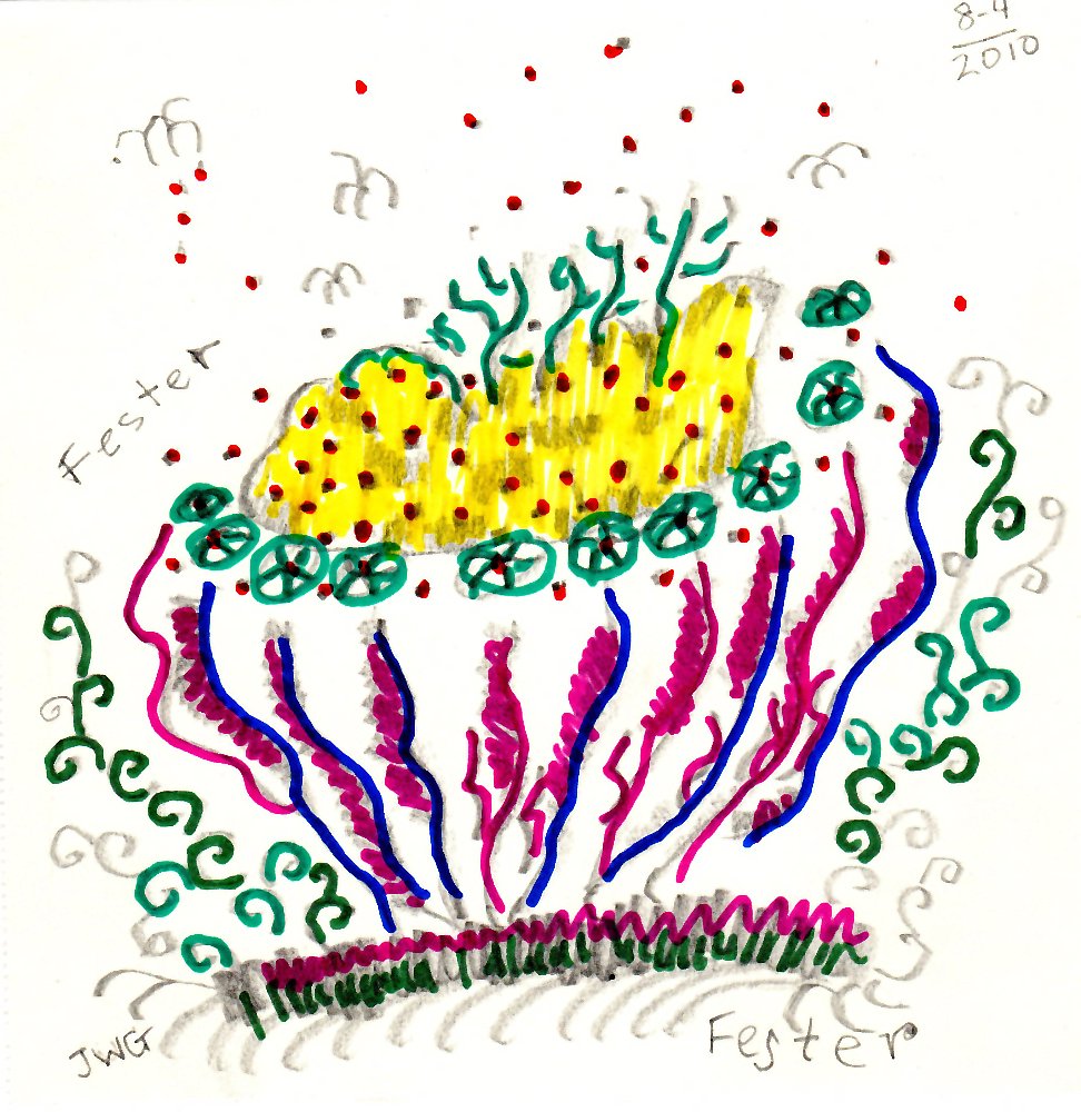 A Painter's View: FESTER: A word drawing-daily drawing