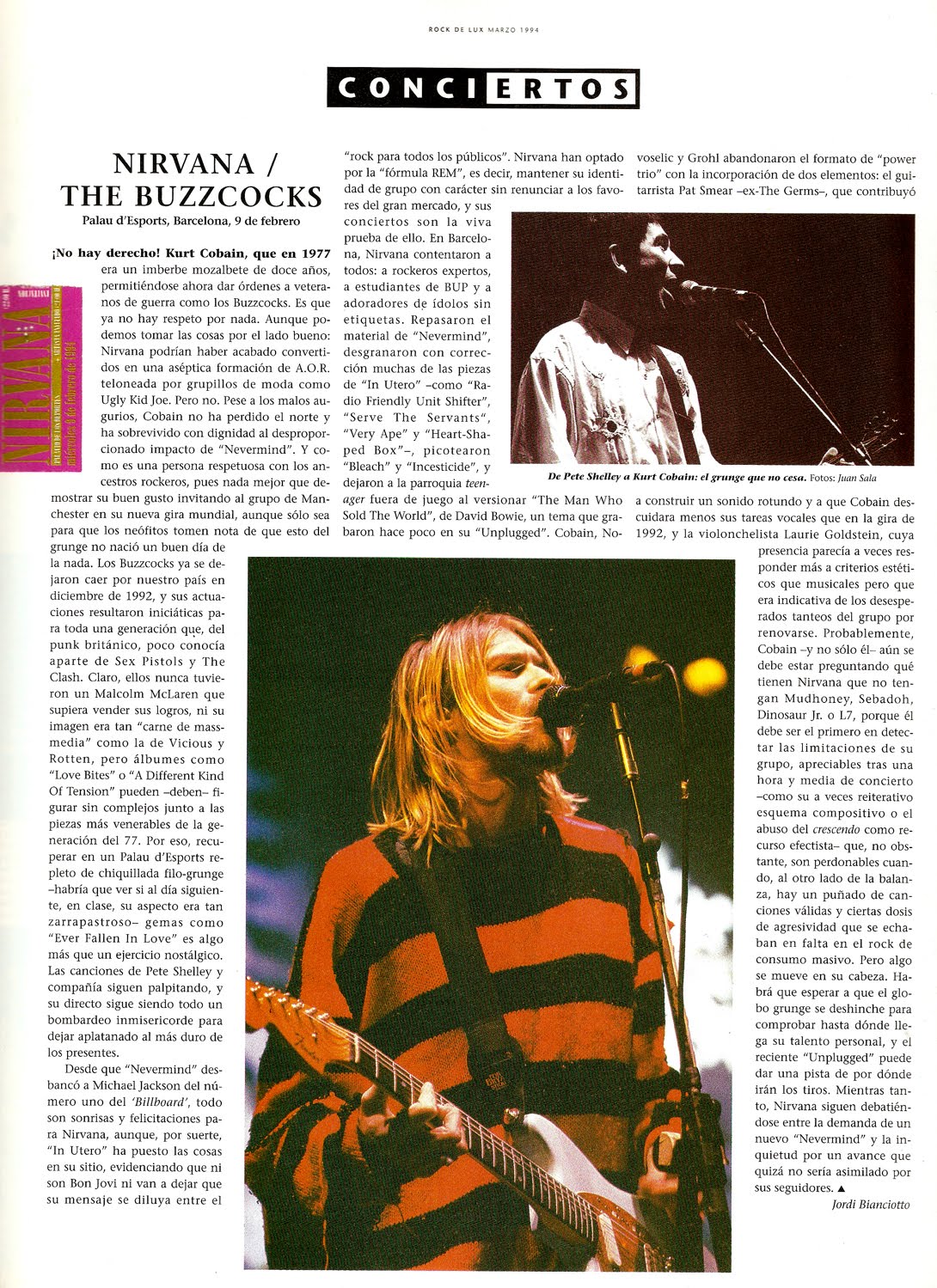 Cuando éramos alternativos...: Nirvana + Buzzcocks - Rockdelux 106 ...