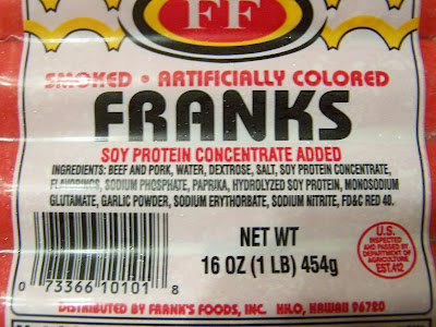 Kitchen Forager: Franks Foods Franks (The Red Hot Dog)