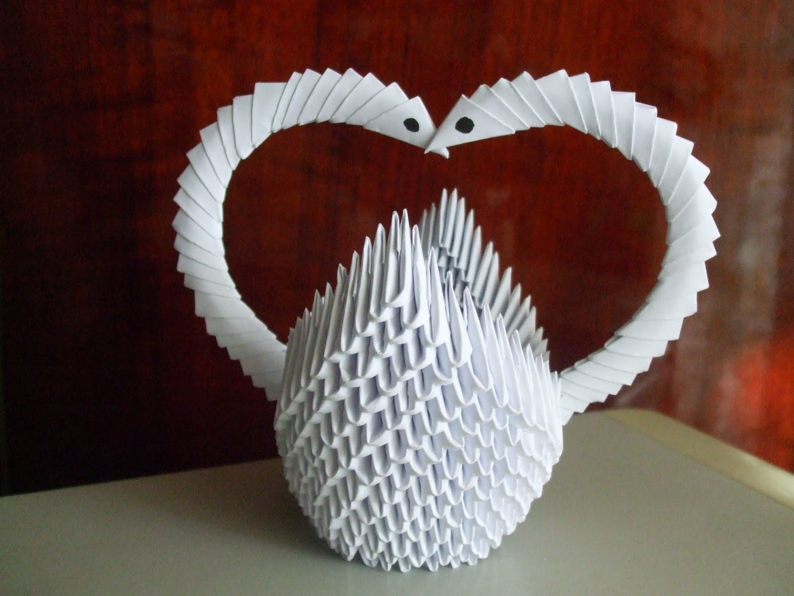 NEWwordNEWpeople: lebada alba din hartie.origami.http://www.aukro.ro ...