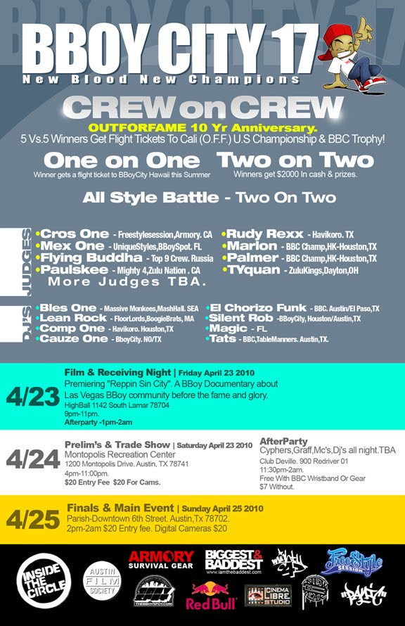 Austin Hip-Hop Scene: Romeo Navarro Presents: BBoy City 17 - Austin, TX ...