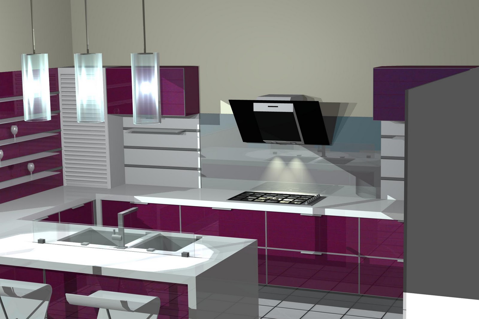 Nikolai Design: Bucatarie Moderna - Purple Haze