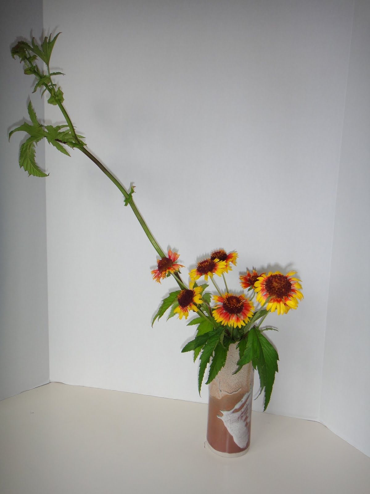 Flowers,Ikebana and I: Variation No.4 Slanting Style Nageire