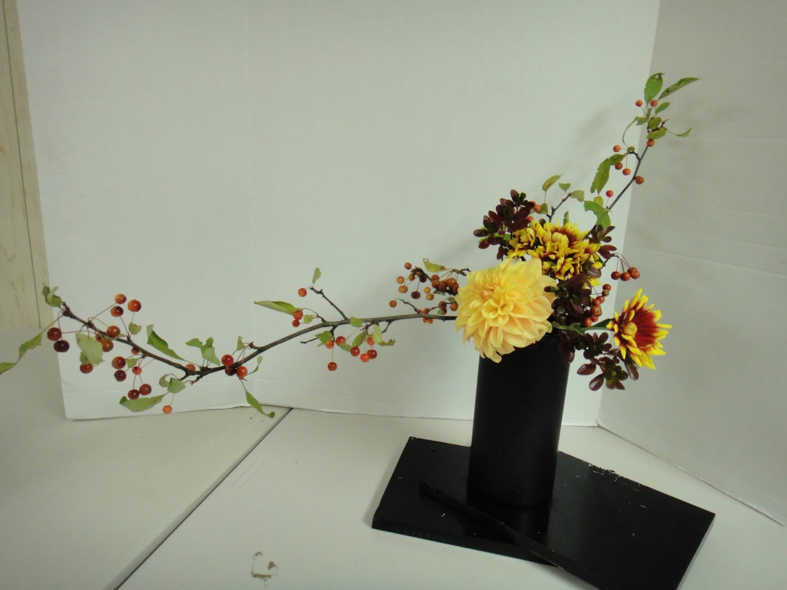 Flowers,Ikebana and I: Variation No.6 Horizontal Style Nageire