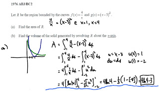 Randolph H.S. AP Calculus BC 09: Solutions for Area and Volume Problem Sets