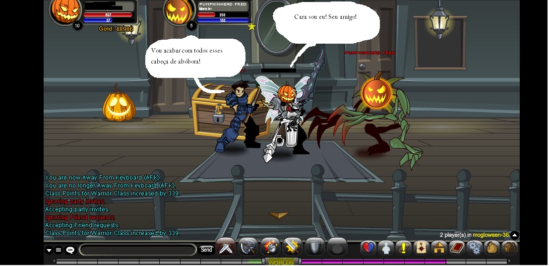 AQW-noob: Cabeça de abóbora....