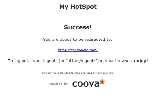 我要成功: Captive Portal - CoovaChilli