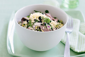 Moroccan-style couscous with roast beef - How to make Moroccan-style ...