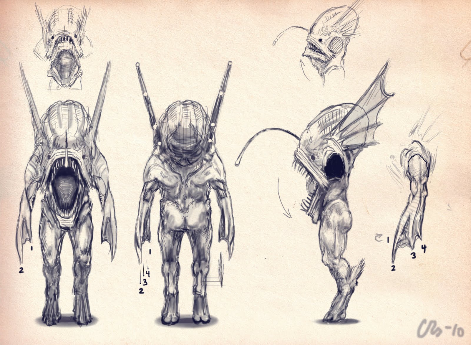 Charles Lister Art: Faungler' "angler fish satyr"' turnaround & recent ...