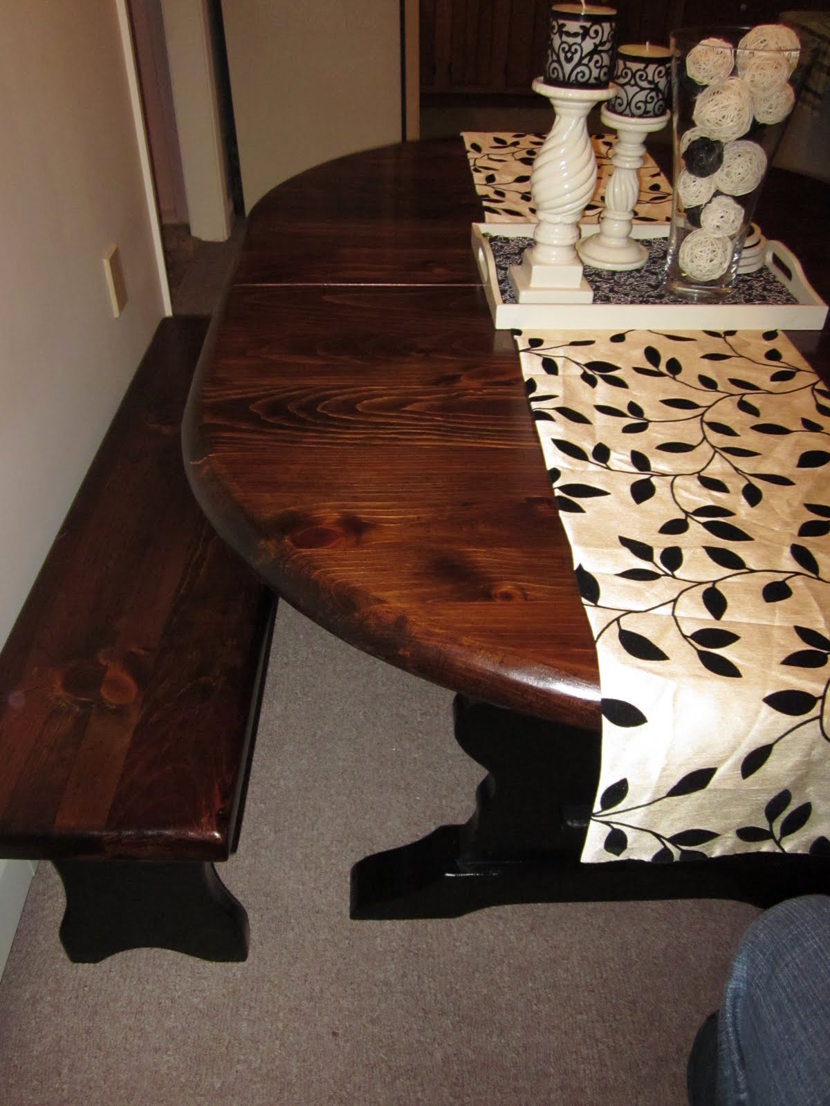 Refinished Kitchen Table With Paint And Stain | Remodelaholic