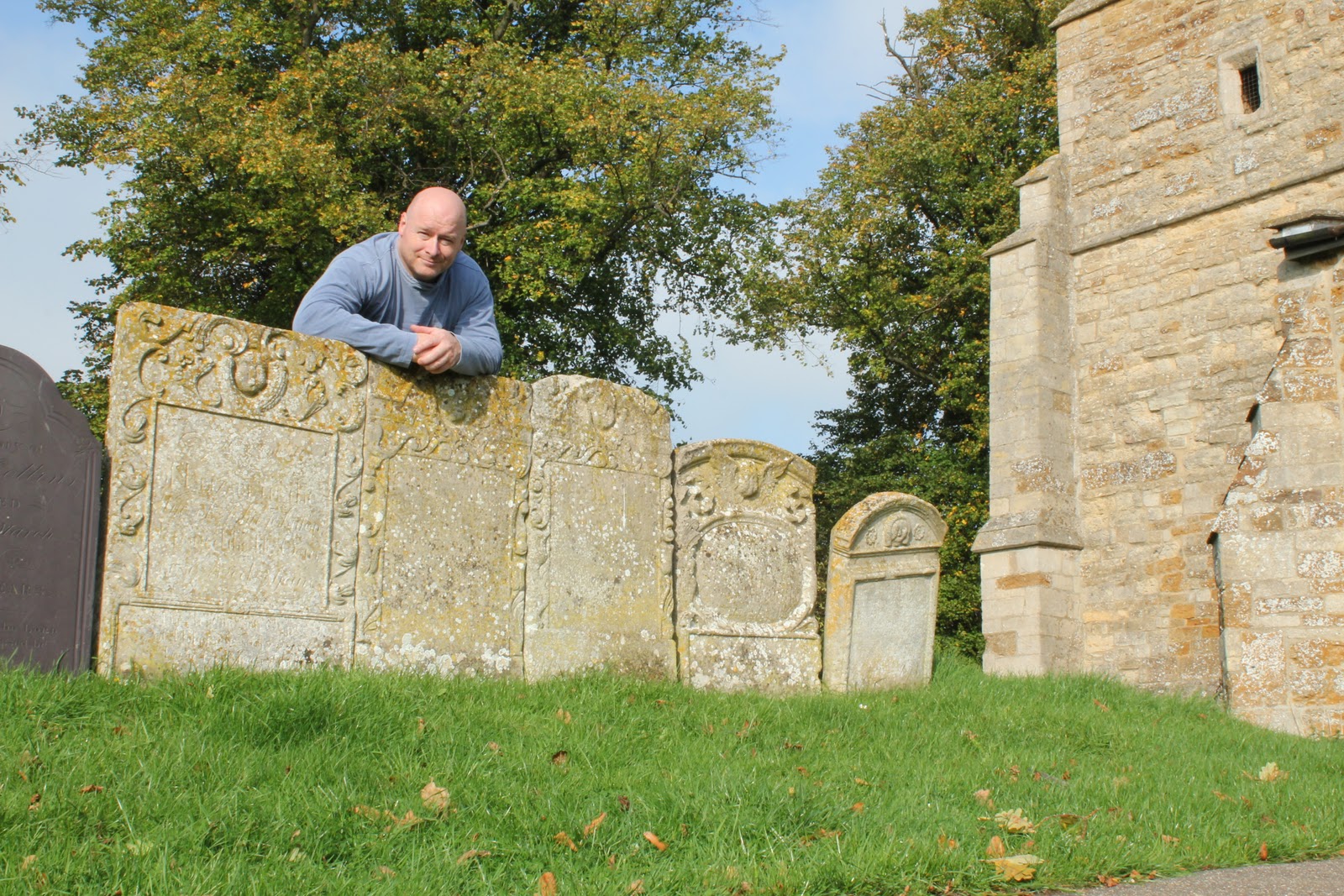 Brampton Valley way: Saint Helen's church Great Oxendon and Rev John Morton