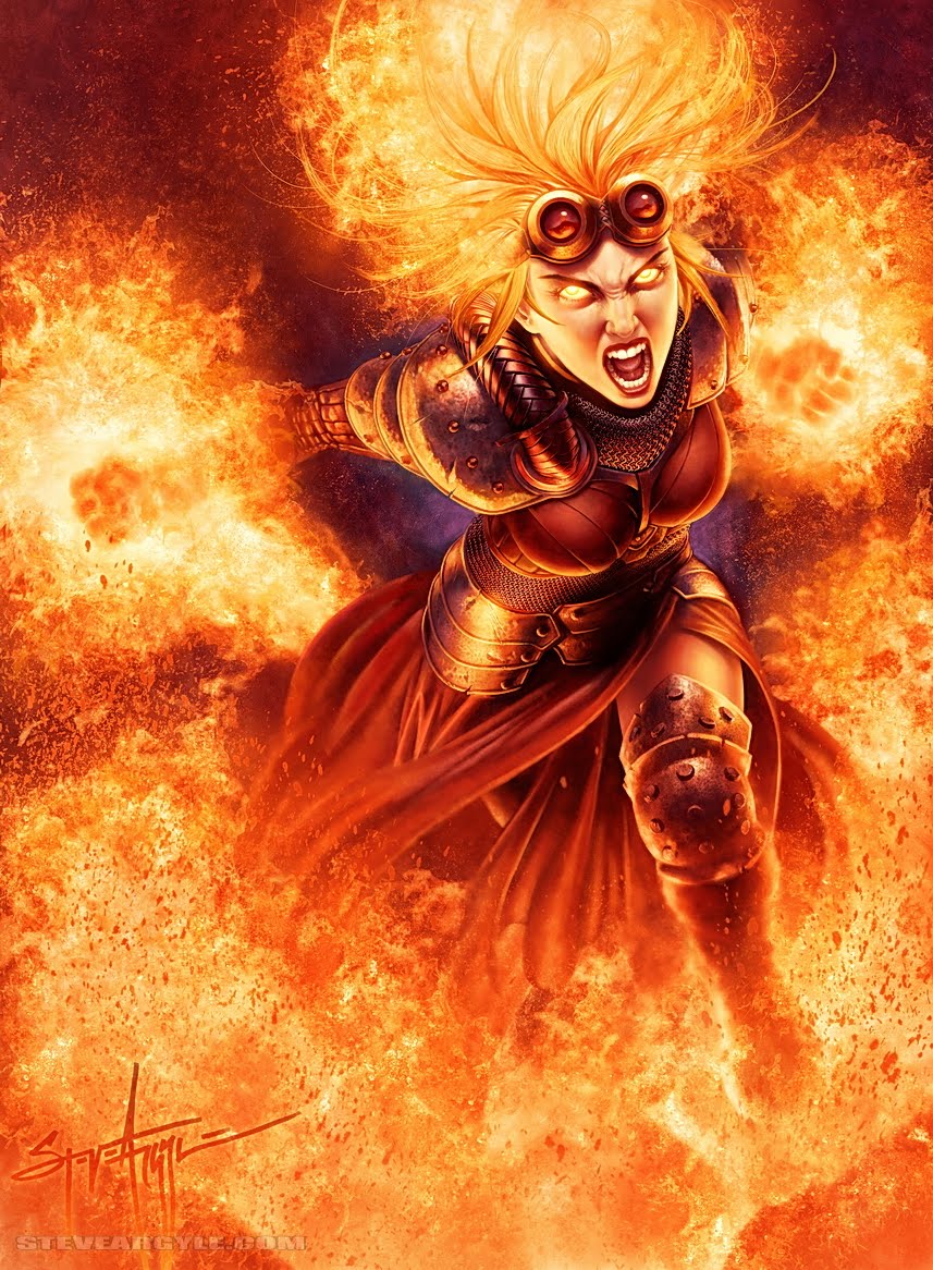 Chandra Nalaar é uma planeswalker que controla a magia vermelha. Ela é ...
