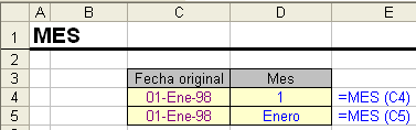 Funcion Mes de Excel - Fórmulas Excel: Ejemplos, Tips y Tutoriales para ...