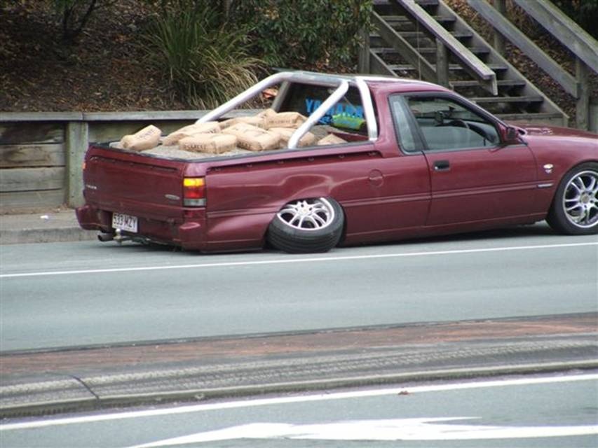 Overloaded Car Lumber