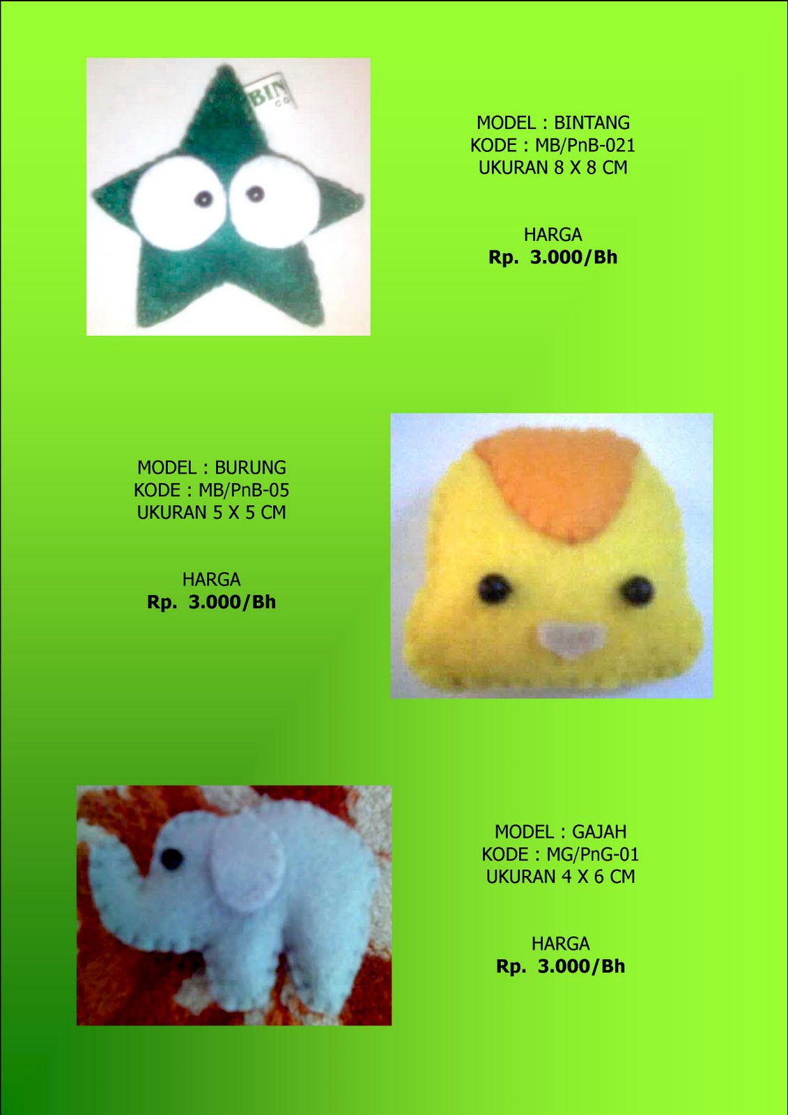 Magnet & Pin Kain Flanel