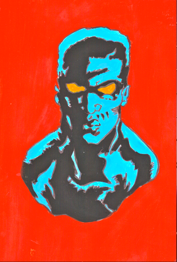 T-Worlds Illustrations: My Blue Guy drawing.