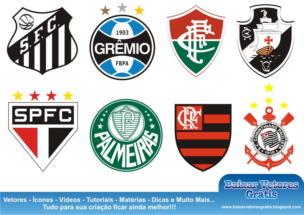 Vetores Grátis: BRASÃO DOS TIMES BRASILEIROS EM CDR