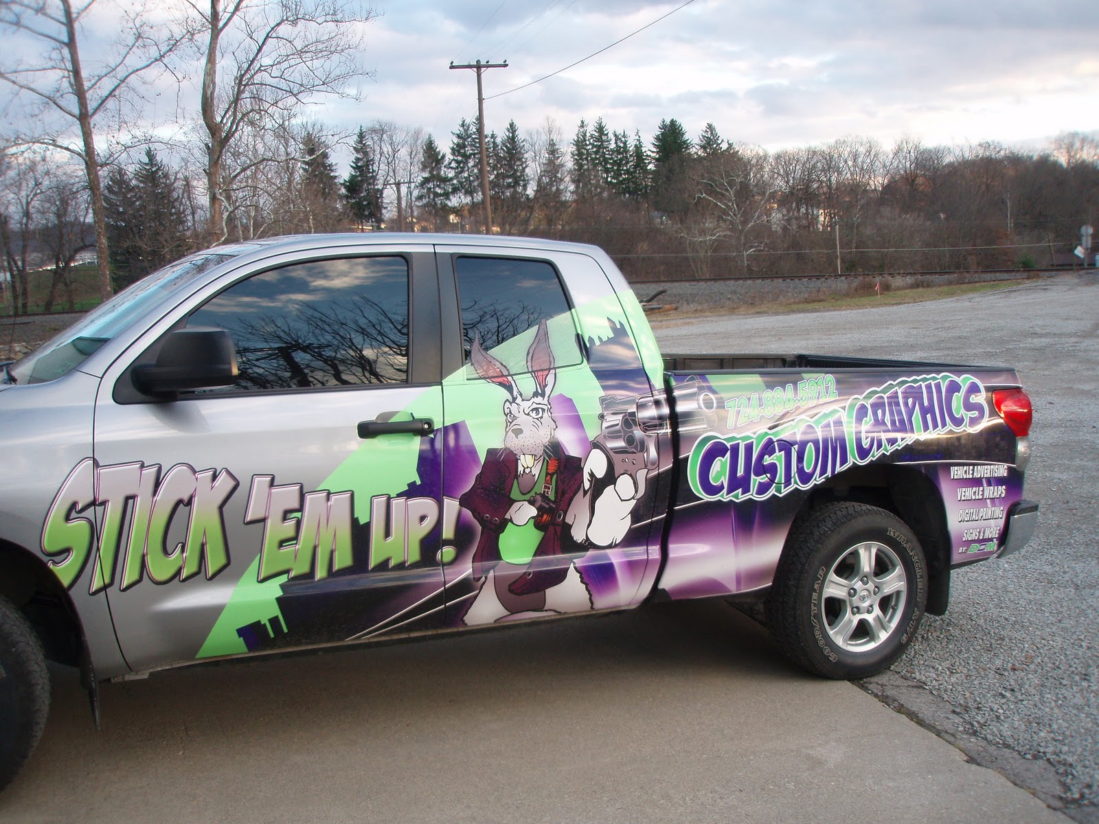 Custom Graphics: Custom Graphics Work Truck Wrap