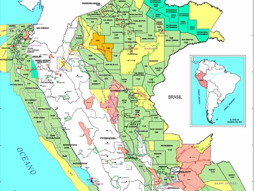AMENIDADES: Mapa de Concesiones Petroleras en el Perú
