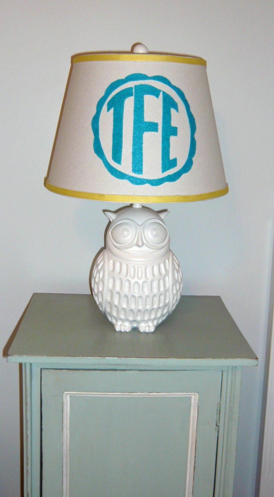 Designing Domesticity: Monogram Lamp Shade