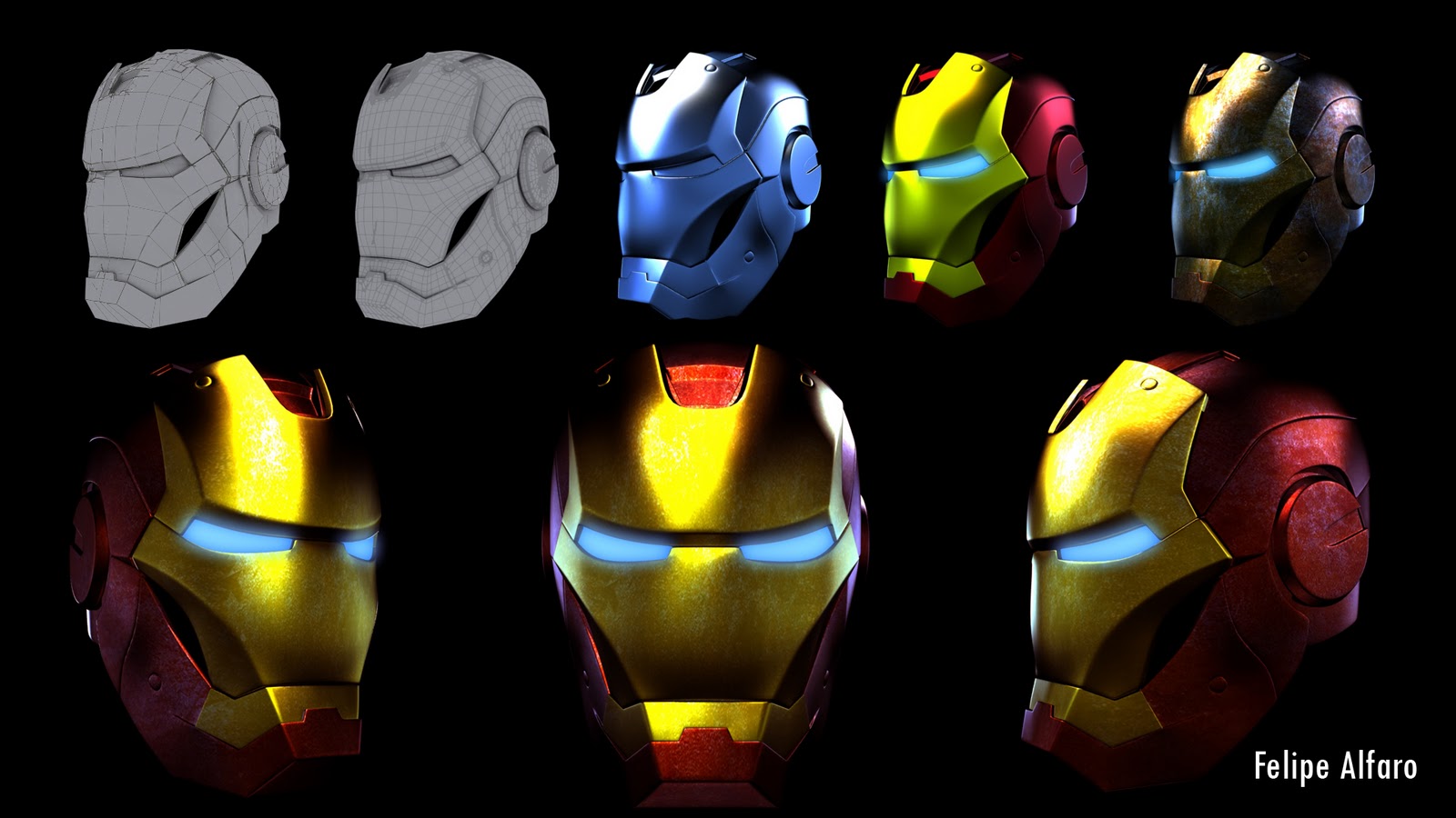 Felipe Alfaro: Mascara Iroman y Rostro Mujer (SSS Fast Skin Material)