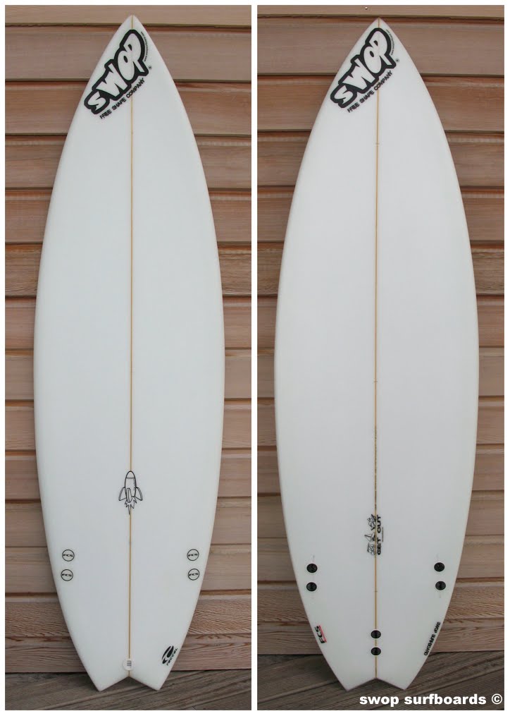swop surfboards: WHITE MODERN FISH
