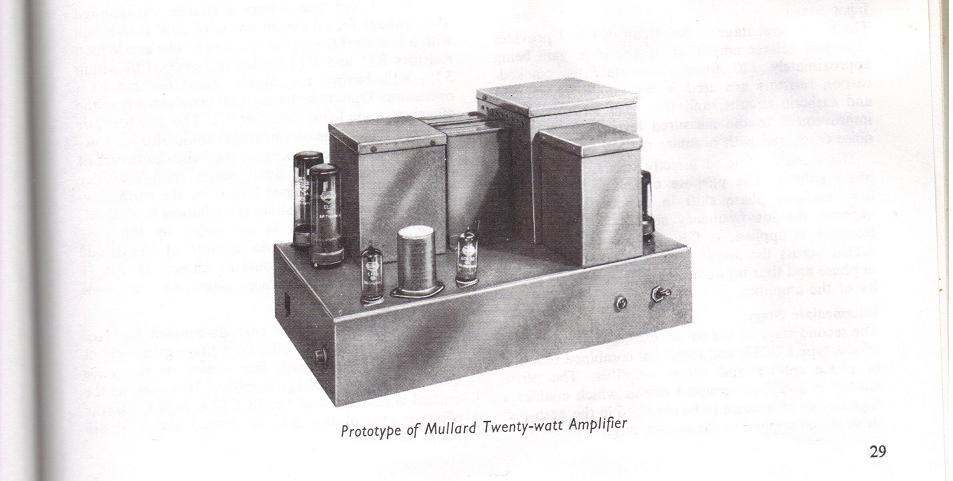 Audio and more: Mullard twenty-watt amplifier.