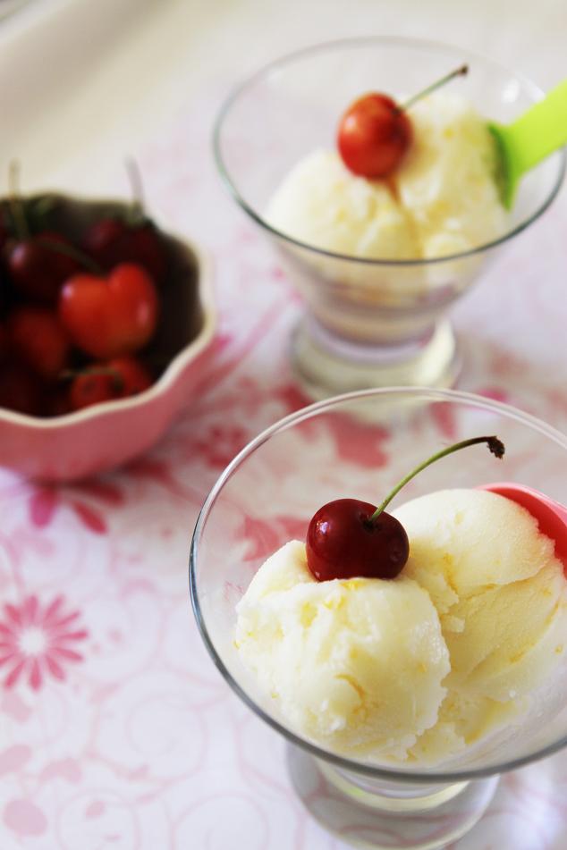 Gourmet Baking: Cherry & Strawberry Picking and Lemon Buttermilk Sherbet