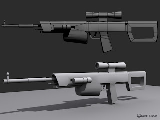 Sculpting Life: 3d model of Basic gun..