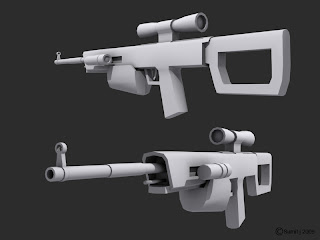 Sculpting Life: 3d model of Basic gun..