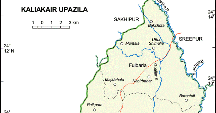 Maps Of Bangladesh Political Map Of Kaliakair Upazila Gazipur District ...