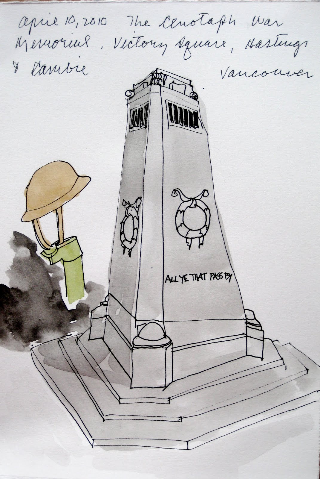 Enjoy Every Day - Enjoy Every Urban Drawing: Victory Square Cenotaph ...