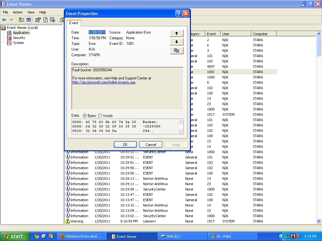 Troubleshooting Windows Errors And Solutions Application Error From Event Viewer