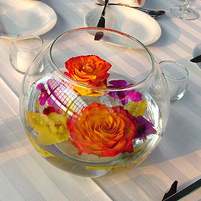 Chicago Wedding Flowers: Floating Rose Centerpiece